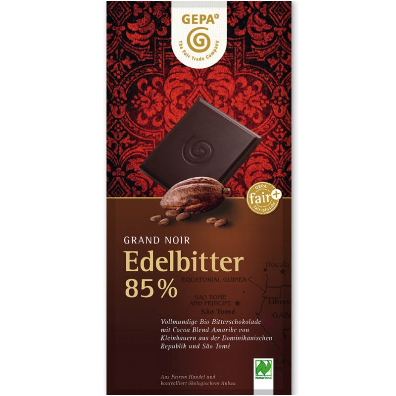 Fair Trade Dark Chocolate 85% – Chocolate & More Delights